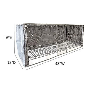 Storage Shelving Top Cover, Extend Coverage for Items on Top of Your 5-Shelf Unit 48" Wx18 Dx18 H Easy View One Side See Through Panel (Top Cover Only)…
