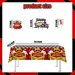 Casino Theme Party Decorations 132pcs Casino Party Decorations Casino Night Decorations Casino Birthday Decorations Casino Decorations includes Banner Balloon Box Backdrop Cake Decorations Tablecloth