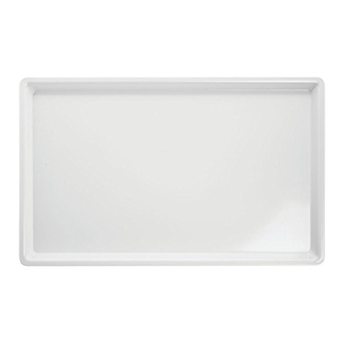 HUBERT Platter Rectangular White Melamine- 20" L x 12" W x 2" H