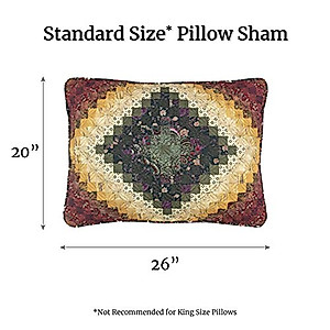 Donna Sharp Pillow Sham - Spice Postage Stamp Contemporary Decorative Pillow Cover with Multicolored Pattern - Standard