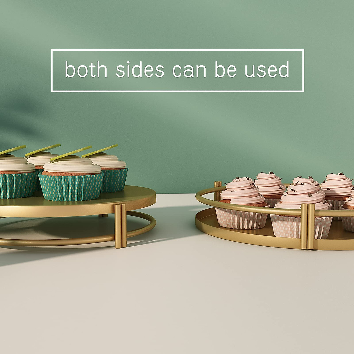 Vivevol Set of 3 Cake Stands, Cake Plate, Dessert Stand, Cupcake Stand for Parties, Home Decorating Stand Dessert Display(8” 10” 12”) Gold