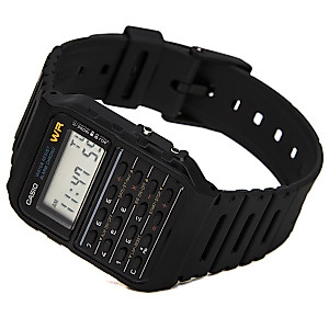 Casio Casio-CA53W-1Z Watch, Black/White, Strip, Black/White, PEQUEÑO, Strip