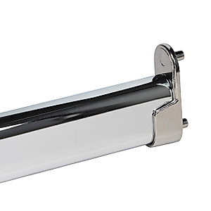 Rok Hardware Chrome 1-3/16" (30 mm) x 19/32" (15mm) Oval Closet Rod End Support with 3/16" (5mm) Pins 30X15X5MMCH (2 Pack)