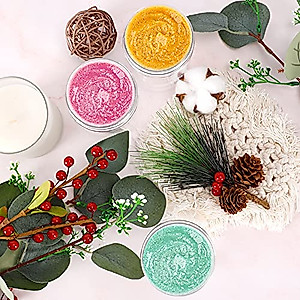 Habbi 24 Pack 8oz Slime Containers with Lids Plastic Jars Containers for Slime with White Water-Tight Lids and Stickers Mini Storage for DIY Slime Making, Candy, Beads, Art Crafts, Lotion, BPA Free