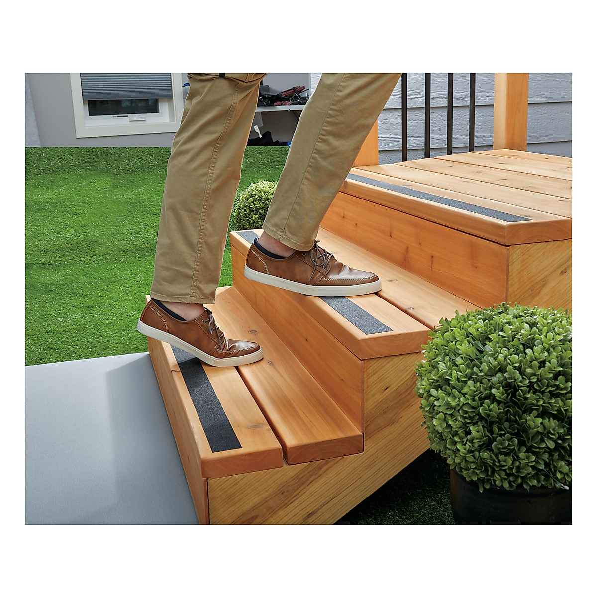 3M Safety-Walk Slip Resistant Tape, 2 in x 15 ft, Anti Slip Black Tape, Adhere Without Wrinkling, Curling, Tearing or Lifting, Self-Adhesive Backing For Quick & Easy Application, 1 Roll (610B-R2X180)