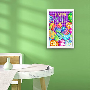 SupaDiya Easter Eggs Diamond Painting Kits for Adults Beginner, Full Drill Round Diamond Dots DIY 5D Diamond Art Kits, Paint by Numbers Adults Gem Art Painting Kit for Home Wall Decor (12x16 inch)