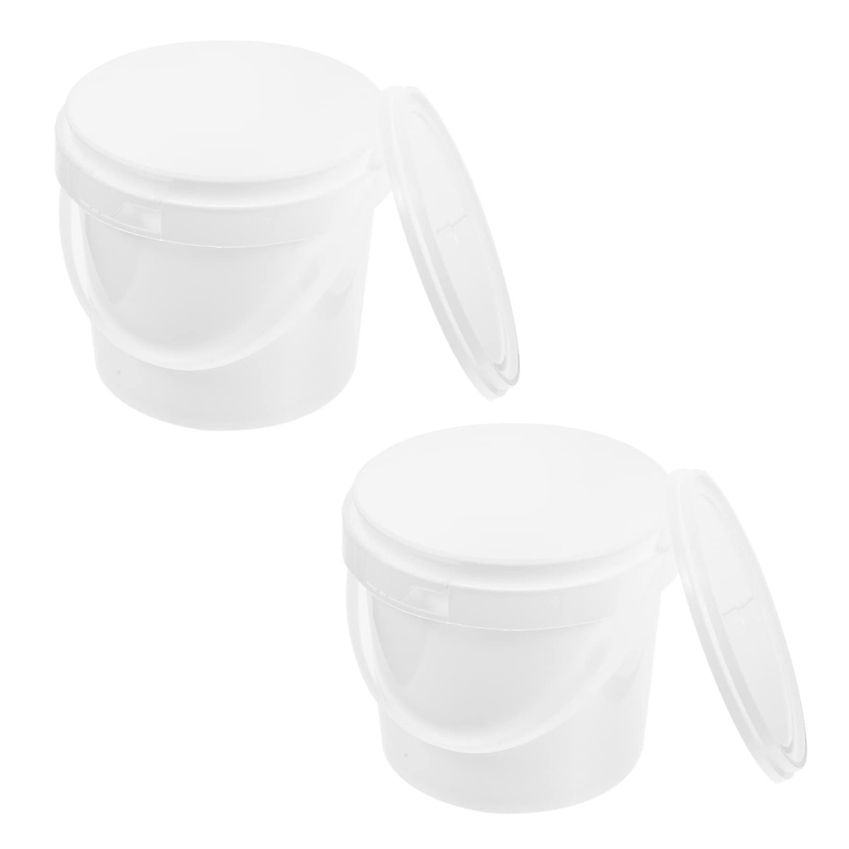 Alipis 2pcs Storage Bucket Containers with Lids Storage Bins Toys Bathtub Plastic Ice Buckets White Storage Bin Plastic Water Bucket White Plastic Water Bucket Liquid Holder Child Pp