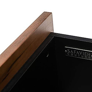 Safavieh Couture Home Collection Adelyn 2-Drawer Nightstand, Walnut/Gold