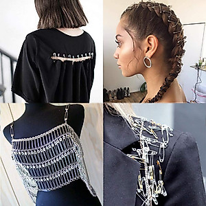 ZIPCCI 3 inch Safety Pins, 100 Pcs Safety Pins Heavy Duty, Large Safety Pins, Steel Wire