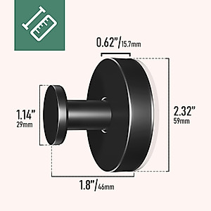 B BENEHORTI Suction Cup Hooks for Shower, Multifunctional Towel Hooks, Matte Black Plished Easy to Install Super Suction for Kitchen Bathroom Restroom, 2 Pack