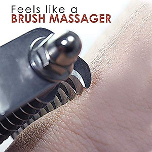 PawsPamper Professional Grooming Rake for Dogs & Cats | Tug-Free Deshedding | Dematting Tool | Classic Wood Handle