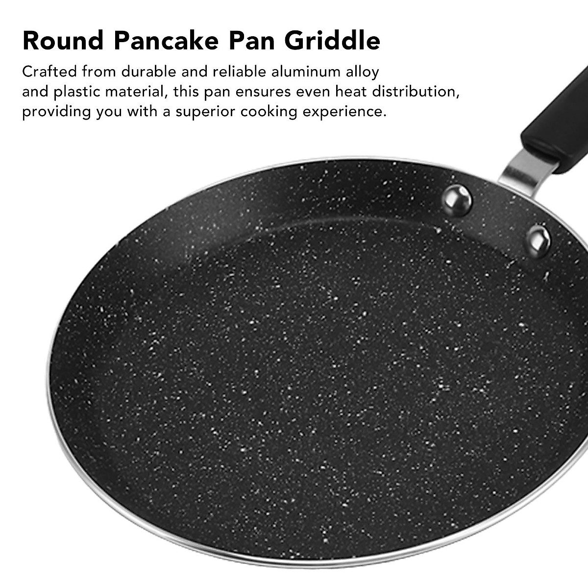 Nonstick Crepe Pan, Aluminum Alloy Tortilla Pan, 6 Inch Pancake Flat Skillet Tawa Dosa Tortilla Pan, Compatible with All Stovetops, Pancake Griddle Comal Pan for Roti Egg Omelet Tortilla Tawa Dosa