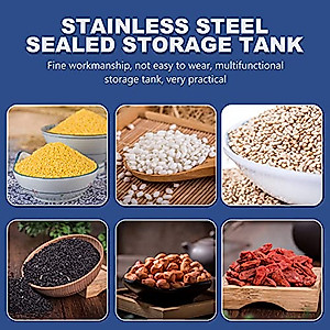 MAGICLULU Visible Kitchen Storage Tank 950ml Stainless Steel Storage Box Dry Food Storage Jar Tea Storage Tank Airtight Canister