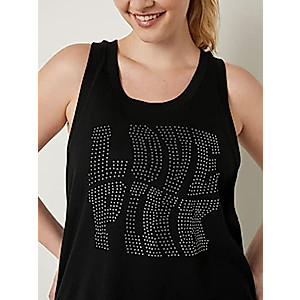 Victoria's Secret Pink Knit Racerback Perfect Tank Top, Pure Black, X-Large