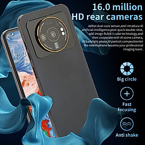 Vikye M12S Ultra Unlocked 5G Smartphone 6.5in HD Screen for Android 12 6GB RAM 256GB ROM WiFi Mobile Phone with Front 8MP Rear 16MP Camera 100 240V (US Plug)