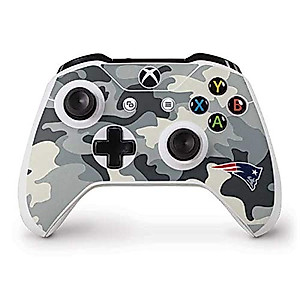 Skinit Decal Gaming Skin Compatible with Xbox One S Controller - Officially Licensed NFL New England Patriots Camo Design