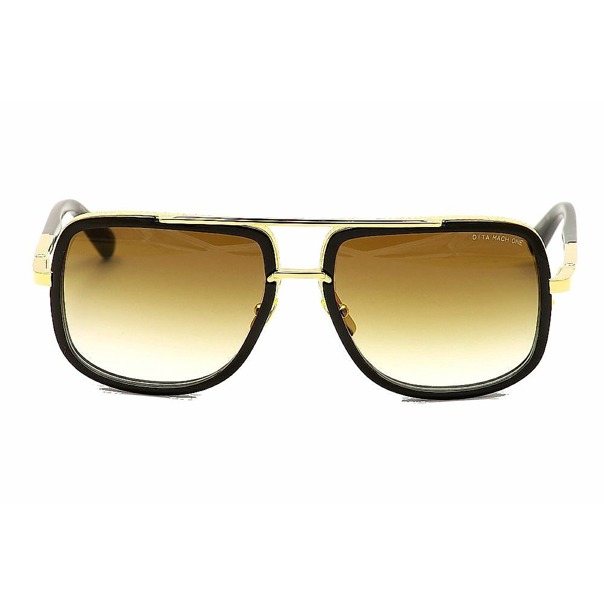 Dita DRX-2030B-59-Z - Mach-One Sunglasses Shiny 18K Gold - Black w/D.Brown to Clear-AR 59mm