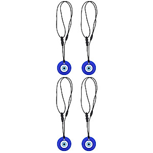 4pcs Baby Accessories Teeth Toddlers Supplies Tools Chew Pendant Children Grinding Evil Eye Blue Toy Teething Kids Necklace for Oral Infant Molar Sensory