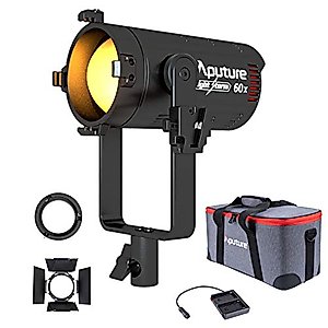 Aputure LS 60X 60W Bi-Color Adjustable LED Video Light, CRI≥95 TLCI 95+ 30000lux @1m, Support App Control, Built-in 9 Lighting FX,