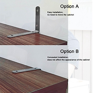 Cabinet Anti Tip Kit, TUPSKY Furniture Anchors Wall Stainless Steel Baby Proofing Bookshelf Falling Prevention Device for Children (1 Pair)