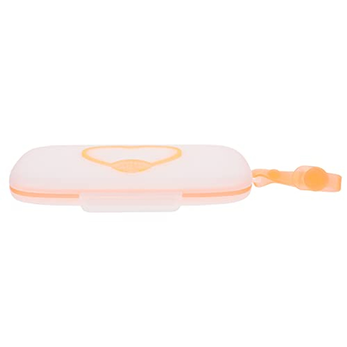 Operitacx Wipe Case Portable Baby Wipe Container Refillable Wipe Dispenser with Lanyard Baby Diaper Wipe Holder Case for Outdoor, Travel, Office, Car, Cot (Orange) Travel Wipes Case
