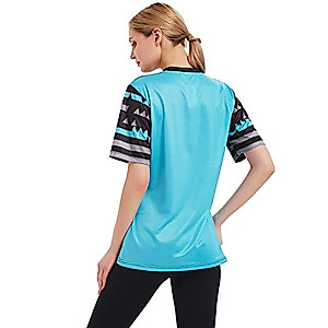 Wisdom Leaves Women Mountain Bike Shirt Short Sleeve MTB Jerseys Breathable/Moisture-Wicking Black