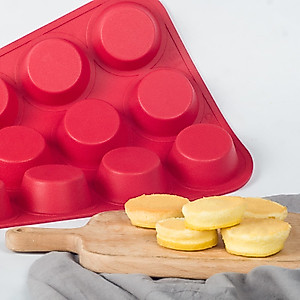 AIMLOT Muffin Pan Cupcake Set, Non-stick Silicone Muffin Pan for Making Muffin Cakes, Tart, Bread, BPA Free and Dishwasher Safe