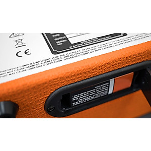 Orange Crush Mini Guitar Combo Amplifier Bundle with Power Supply, Instrument Cable, 24 Picks, and Austin Bazaar Polishing Cloth