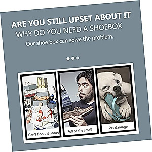 Amosfun 2 pcs plastic transparent shoe box underwear drawer cabinet drawer storage drawers stackable shoe case bins shoes organizer for closet clothes Simple Shoes Case Creative Shoes Case