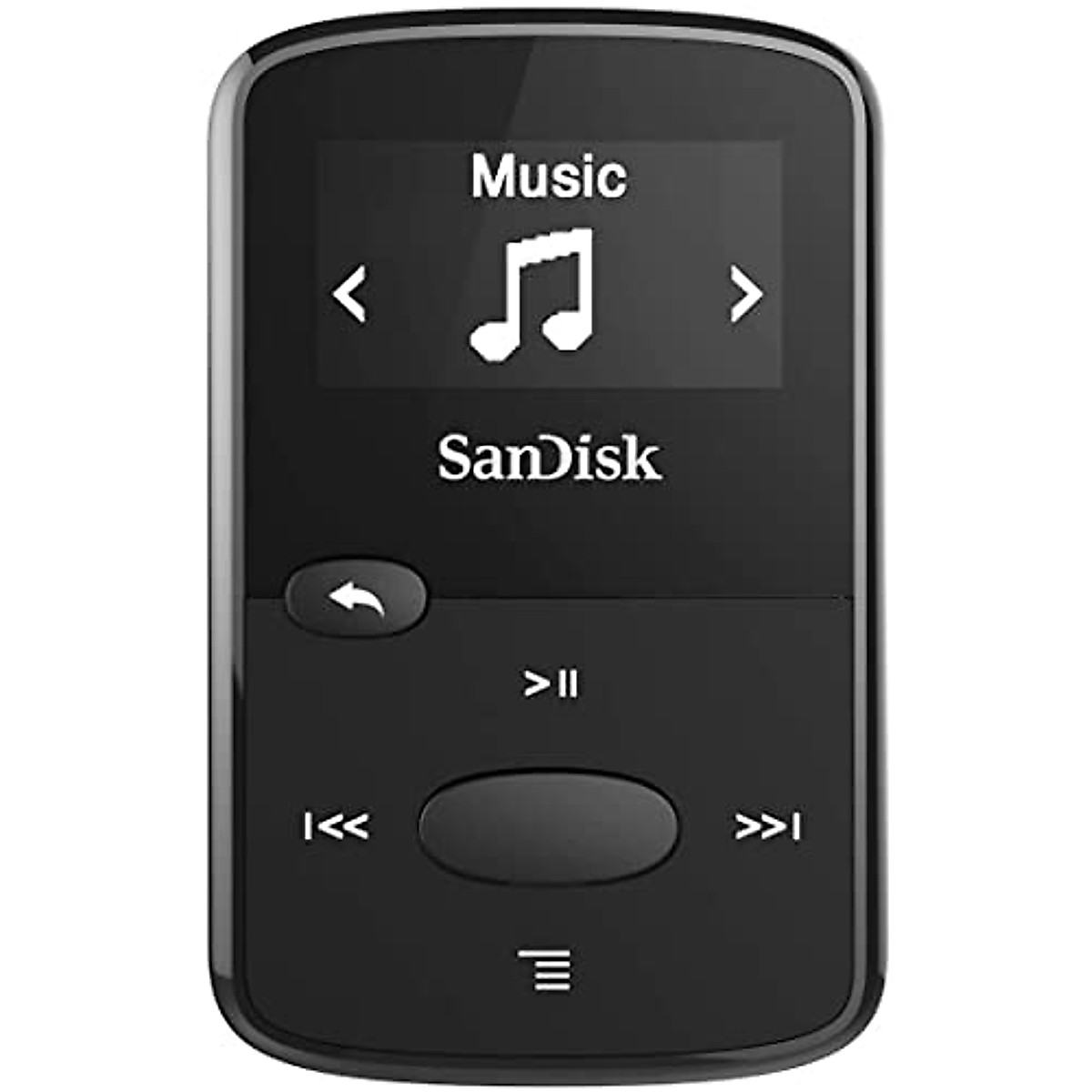 SanDisk 8GB Clip Jam MP3 Player, Black - microSD card slot and FM Radio - SDMX26-008G-G46K