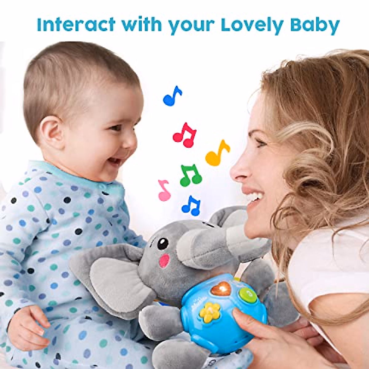 STEAM Life - Baby Toys 3-6 Months, Baby Musical Toys Elephant, Infant Toys 0-6 Months, Elephant Baby Stuff, 3 Month Baby Toys, 4 Month Baby Toys, Newborn Toys 0 3 Months, Toys for Infants 0-6 Months