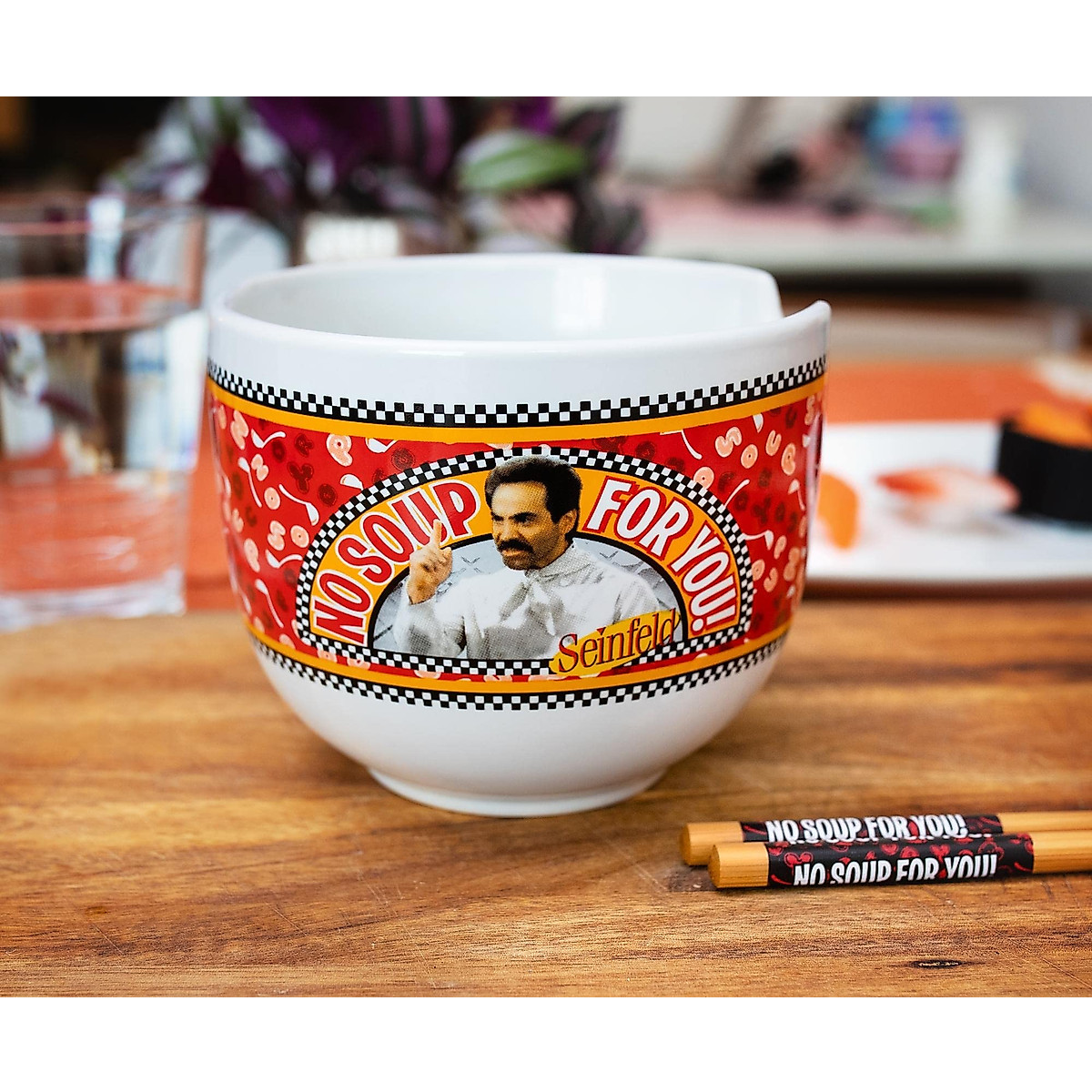 Toynk Seinfeld No Soup For You 20-Ounce Ramen Bowl and Chopstick Set