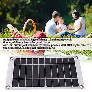 7.5W 5V USB Solar Panel Charger High Efficiency and Stable Portable Outdoor Monocrystalline Solar Panel Power Supply for Outdoors