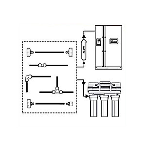 49.2Ft Water Supply Pipe Tube,Refrigerator Water Line +Fridge Connector Kit, ice Maker Water Line Kit for Refrigerator,Ice Maker... (1/4" tubing Pipe)-Easy Installation