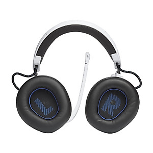 JBL Quantum 910P - Wireless Consol Over-Ear Gaming Headset with Head Tracking-Enhanced, Active Noise Cancelling and Bluetooth, QuantumSPATIAL 360, Hi-Res Certified, Low Latency Wireless (White)