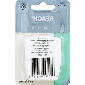 Reach Waxed Dental Floss | Effective Plaque Removal, Extra Wide Cleaning Surface | Shred Resistance & Tension, Slides Smoothly & Easily, PFAS FREE | Mint Flavored, 55 Yards, 1 Pack