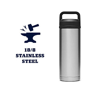 YETI Rambler 18 oz Bottle, Vacuum Insulated, Stainless Steel with Chug Cap