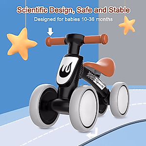 Baby Balance Bike Toys for 1 Year Old Boy Gifts, 10-36 Month Toddler Balance Bike, No Pedal 4 Silence Wheels & Soft Seat Pre-School First Riding Toys, 1st Birthday Gifts.