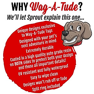 Wag-A-Tude Tags EPI Dog Tag Exocrine Pancreatic Insufficiency Do Not Feed Pet Tag for Dogs, Cats and Humans (Large)