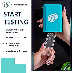 tCheck Portable Potency Tester Kit | New UV Spectrometer Technology Gives Faster & Accurate Results For Oils, Infusions, Concentrates & Flowers | App Controlled Home Potency Testing Kit