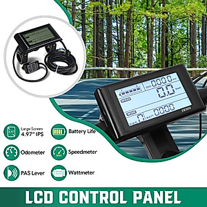 Voilamart 48V 1000W Electric Bicycle Conversion Kit 26IN Ebike 100mm Front Hub Motor Wheel Conversion Kit for Turn Pedal Bicycle Into Ebike (26IN Front Wheel with LCD)