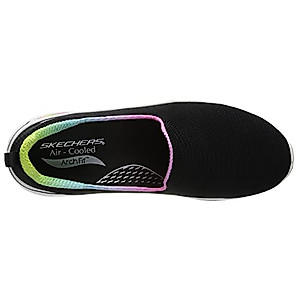 Skechers Woman Go Walk Arch Fit-Wild Energy 124867 Black/Hot Pink US Size 10.