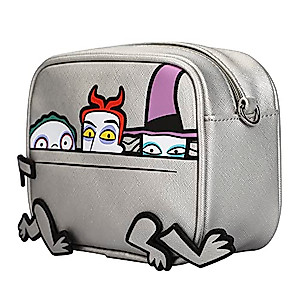 Bioworld Nightmare Before Christmas Lock Shock & Barrel Women’s Gray Crossbody Handbag