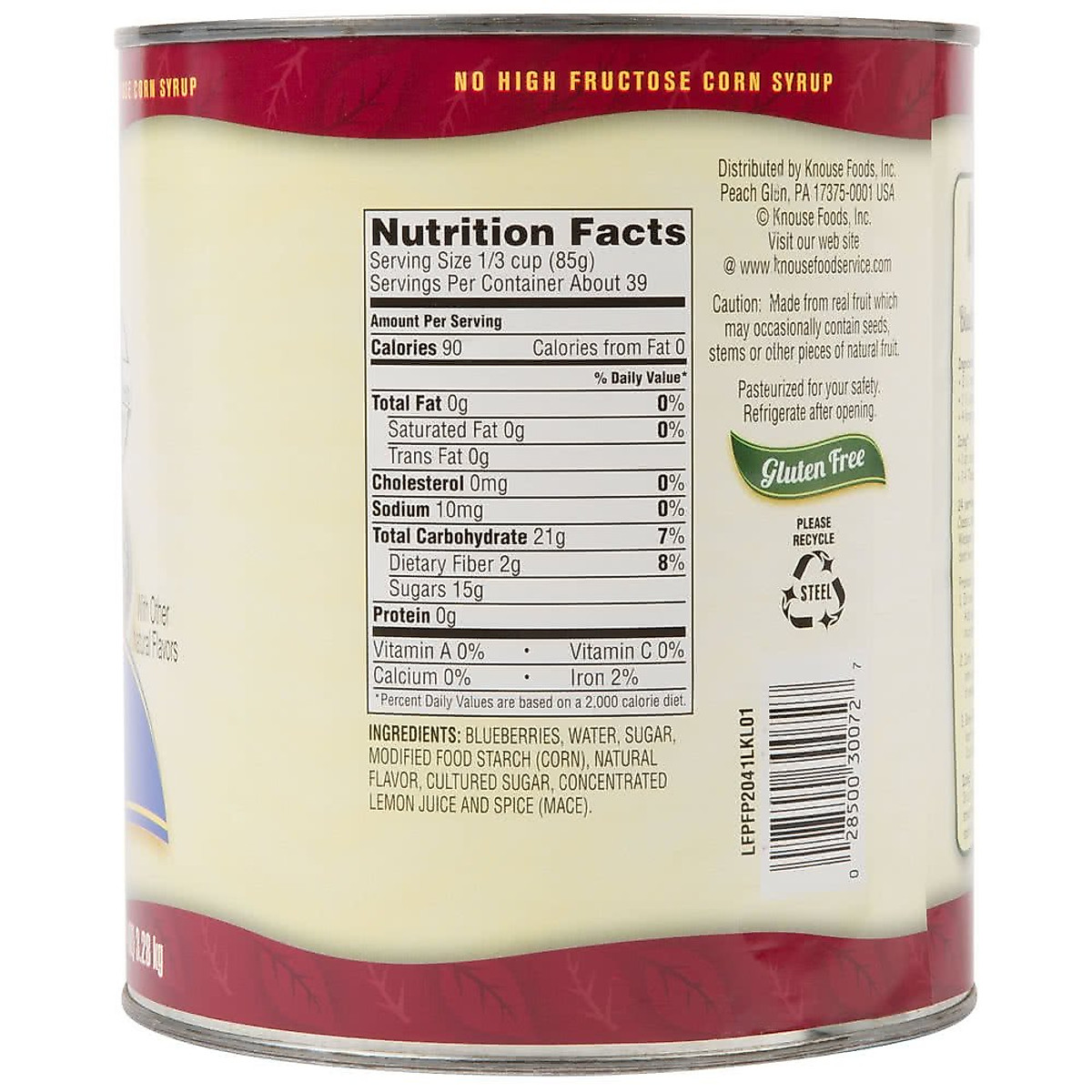 TableTop King #10 Can Non-GMO Blueberry Pie Filling - 3/Case