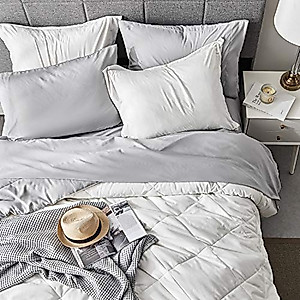 Bedsure White California King Comforter Set - 7 Pieces Reversible Bed Set Bed in a Bag California King with Comforters, Sheets, Pillowcases & Shams, California King Bedding Sets