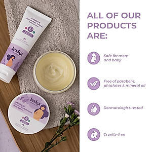 Leska Maternity Stretch Mark Belly Butter | STAGE B: HYDRATE Stretch Mark Defense Belly Butter (Pregnancy Months 6-9) | Part of a Complete 3 Part Pregnancy Skin Care System | New Mom Gifts (4.93oz)