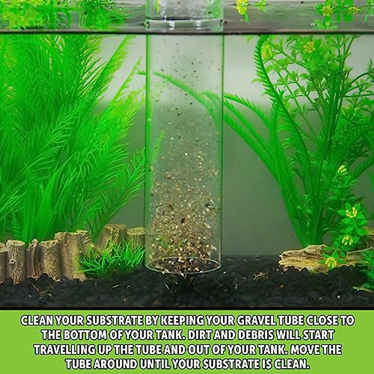 Python No Spill Clean and Fill Aquarium Maintenance System, Gravel Cleaner and Water Changer, 100 Foot