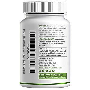 Vitamin B1 500mg with Benfotiamine, 240* Capsules – 2 in 1 Enhanced Formula – Fat & Water Soluble Thiamine B1 Supplement – Third Party Tested, Non-GMO, No Gluten