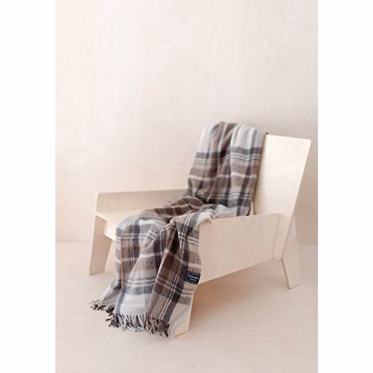 The Tartan Blanket Co. Recycled Wool Knee Blanket Stewart Natural Dress Tartan 28" x 65"