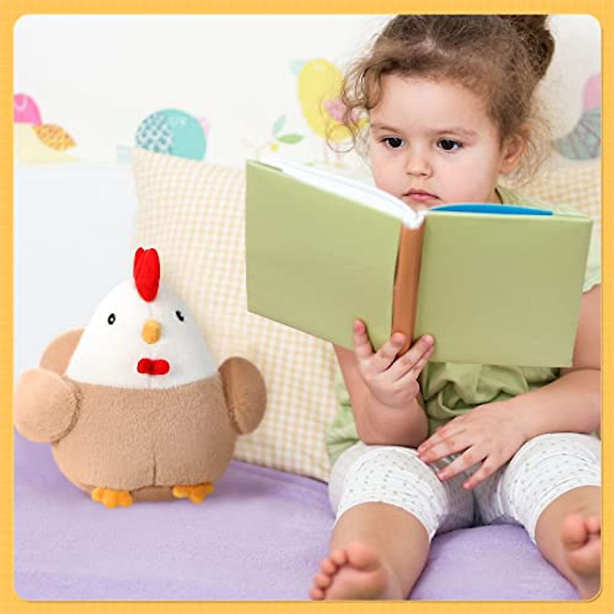 Skylety Chicken Stuffed Plush 8.6 Inch Cute Rooster Plushie Chicken Stuffed Animal Fluffy Stuffed Animals Toys Chicken Presents for Graduation Most People(Cute Style)